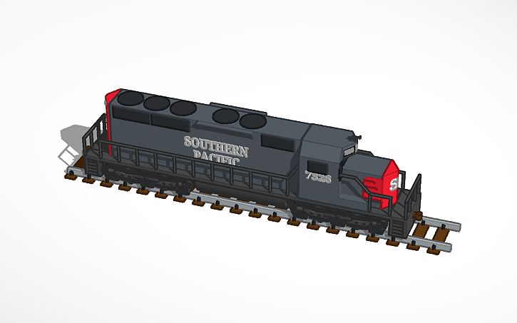 3D design Southern Pacific SD40-2 7326 - Tinkercad