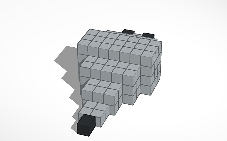 3D design Copy of Minecraft silverfish #minecraft - Tinkercad