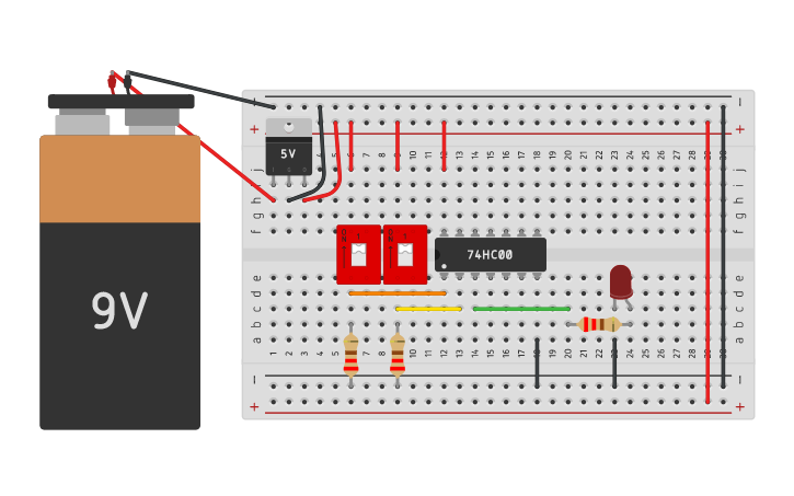 Circuit Design Nand Gate Tinkercad