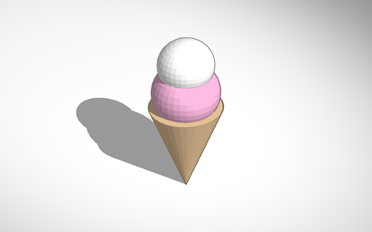 3D design ice cream - Tinkercad