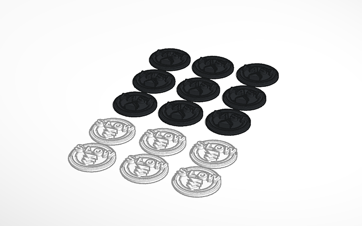 3D design Malifaux Fast and Slow Tokens | Tinkercad