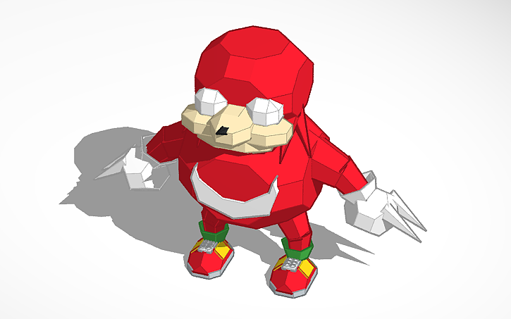 3D design Low-Poly (Red) Ugandan Knuckles (Brudda) [Mouth Closed ...