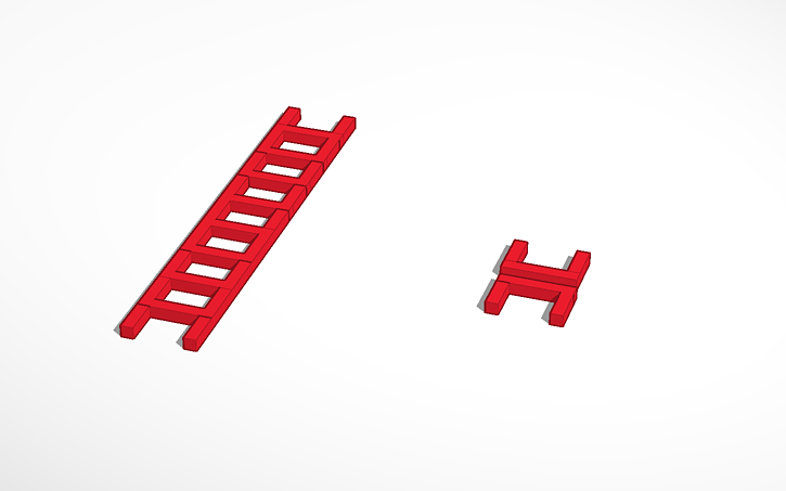 3D design Ladder Terrain Piece - Tinkercad