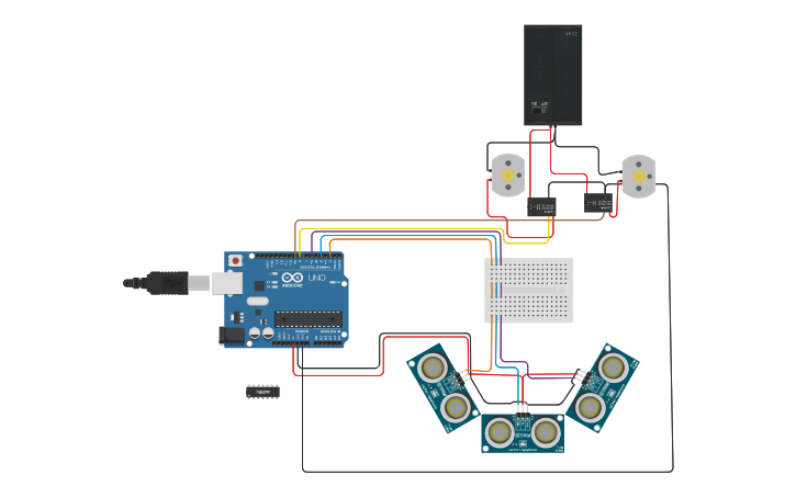 Circuit design Rover - Tinkercad