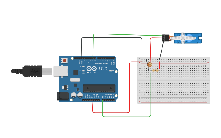 Circuit design 2-4舵机 - Tinkercad