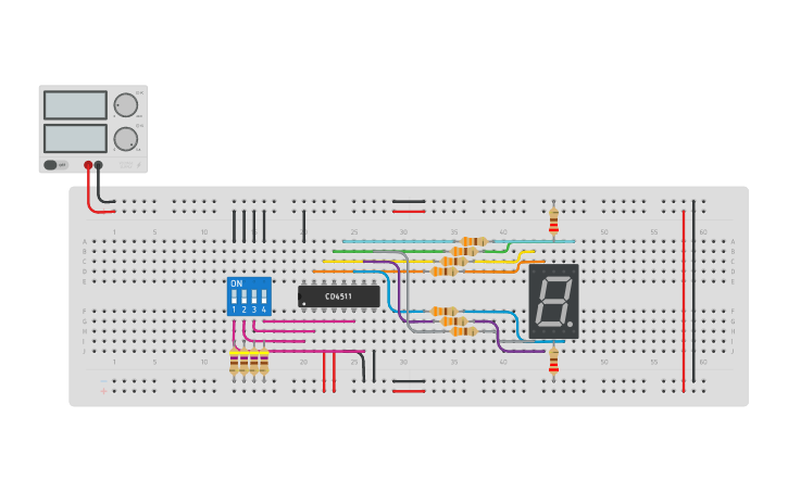 Circuit design BDC 7 1 - Tinkercad