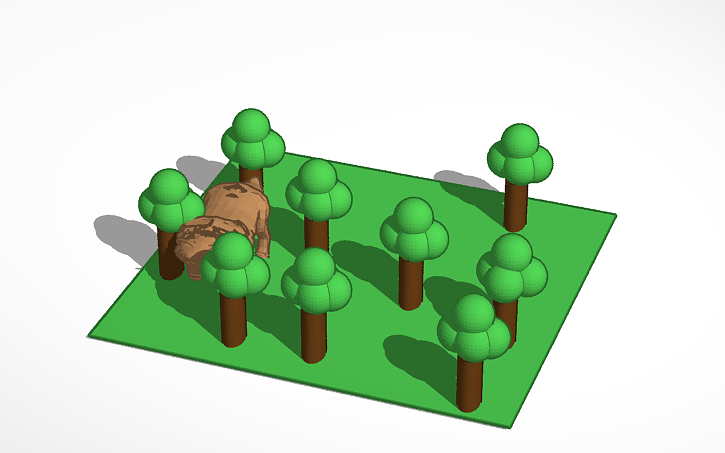 3D design empty forest | Tinkercad