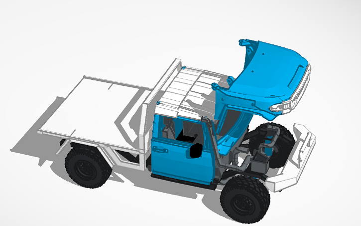 3D design Chopped 6BT Toyota Fj Cruiser - Tinkercad