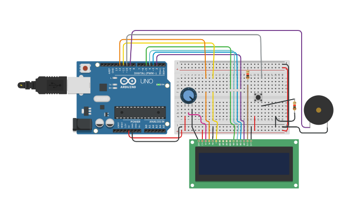 Circuit Design Arduino Game Dino Tinkercad 5837