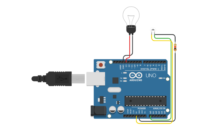 Circuit design Ambient Light Sensor - Tinkercad