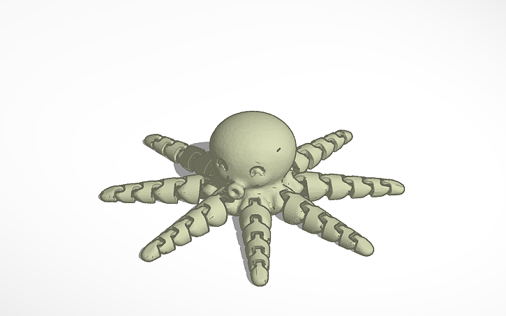 3D design Cute Articulated Octopus - Tinkercad