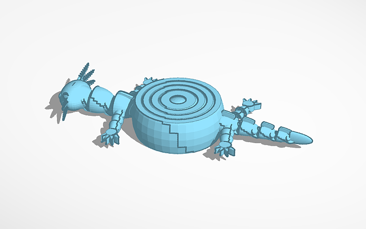 3D design Axolotl keychain+ - Tinkercad