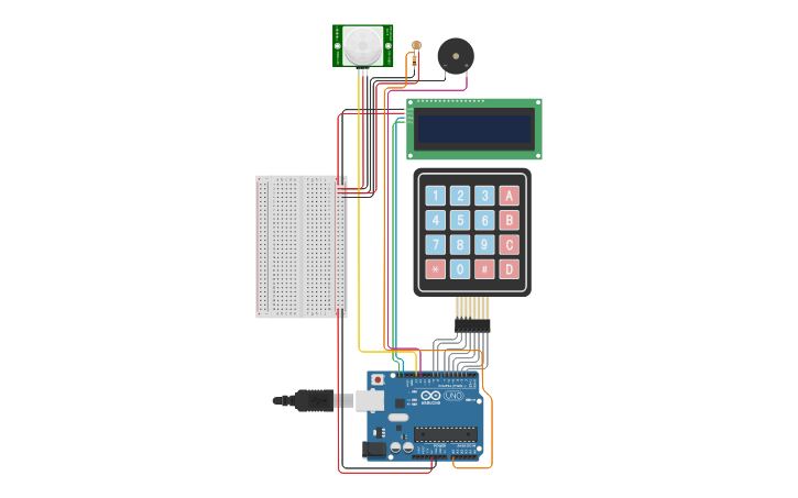 Circuit Design Security System Tinkercad