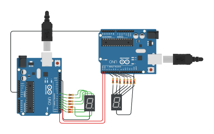Circuit design desafio 1 practica 3 - Tinkercad
