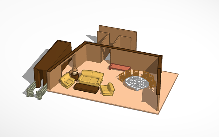 3D design Over the river- set design | Tinkercad