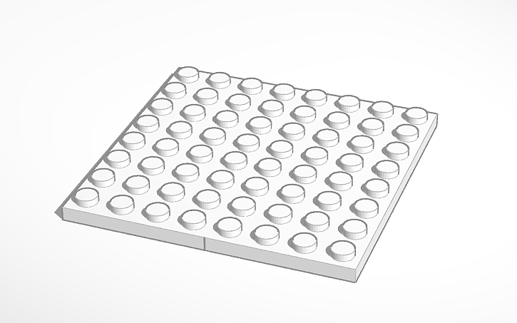 3D design 8x8 LEGO Plate Piece - Tinkercad