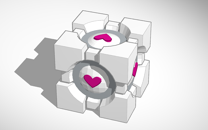 3D design Companion Cube - Tinkercad