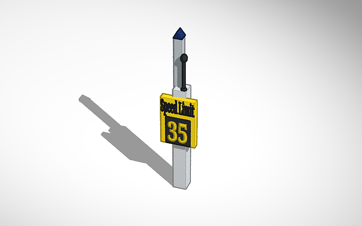3d Design Speed Limit Sign Ecybermission Tinkercad