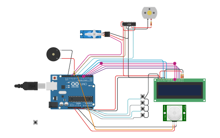 Circuit design Copy of lift project | Tinkercad