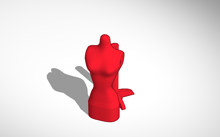 3D design Barbie Clothes Mannequin - Tinkercad