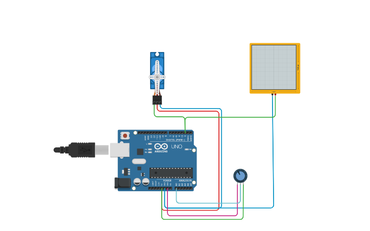 Circuit design Servo | Tinkercad
