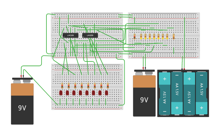 Circuit design Voltage level detector - Tinkercad