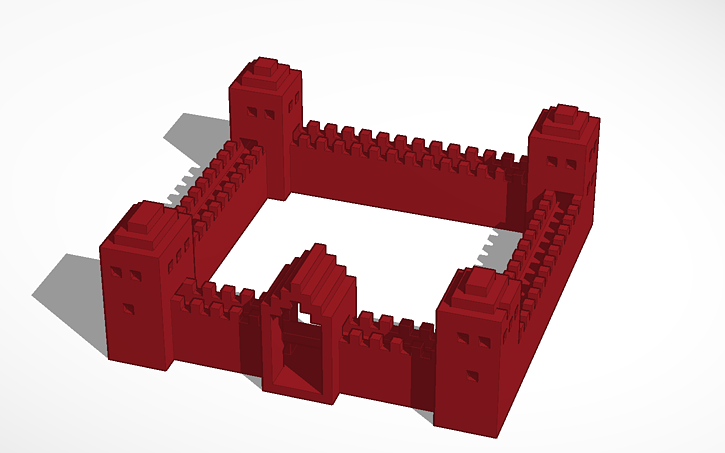 3D design Minecraft castle | Tinkercad