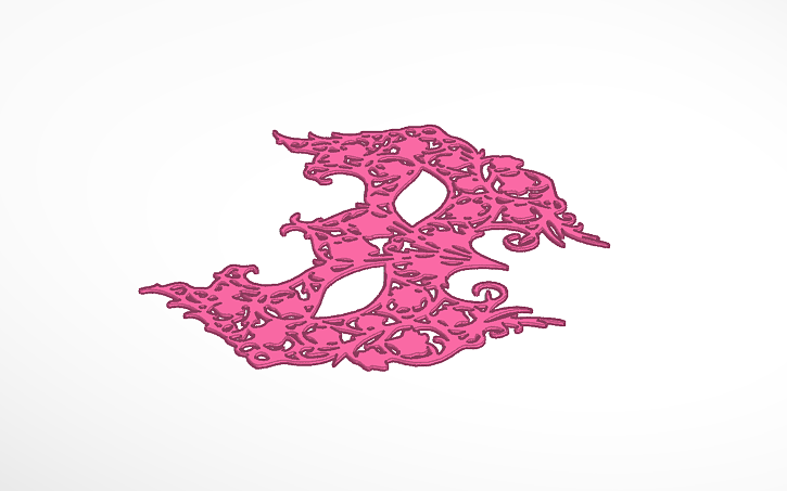 3D design Masquerade mask 01 - Tinkercad