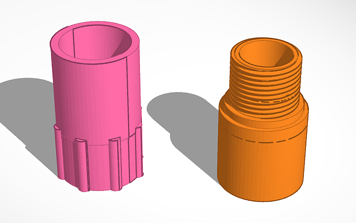 3d Design Pvc Adaptor Tinkercad