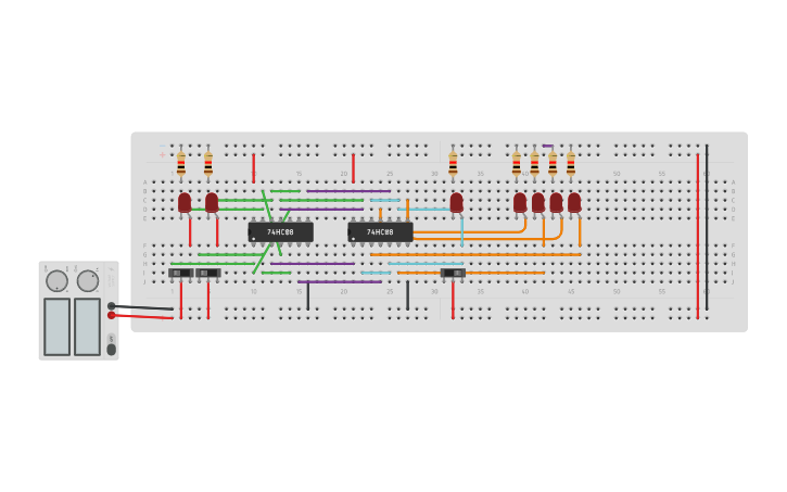 Circuit design 1:4 Demultiplexer | Tinkercad