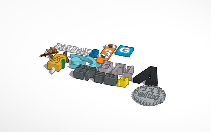 3D design videogame logos - Tinkercad