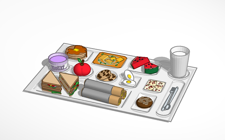 3D design Food Tray - Tinkercad