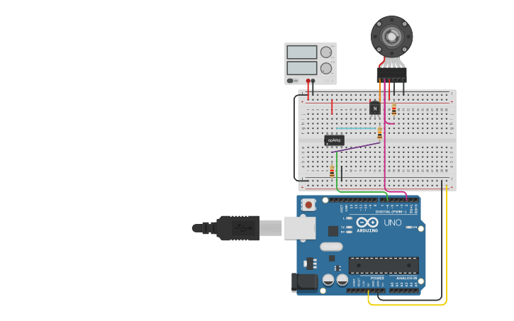 Circuit design Controle PID - Motor | Tinkercad
