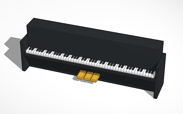 3D design Piyano - Tinkercad