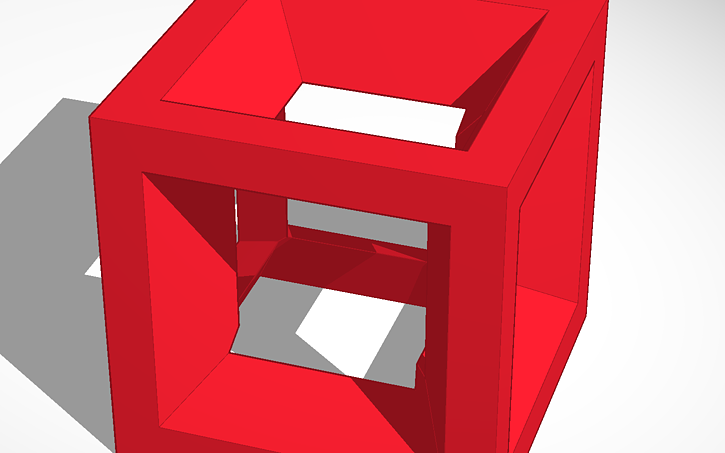 3D design square with hole - Tinkercad