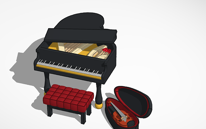 3D design Piano and Violin | Tinkercad