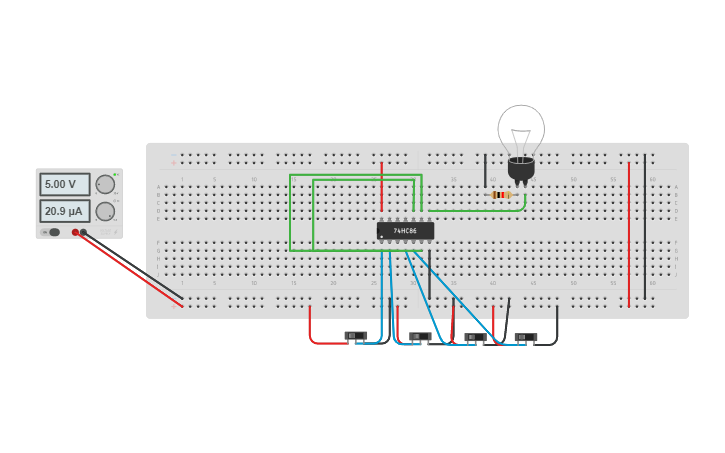 Circuit Design Parity Checker Tinkercad