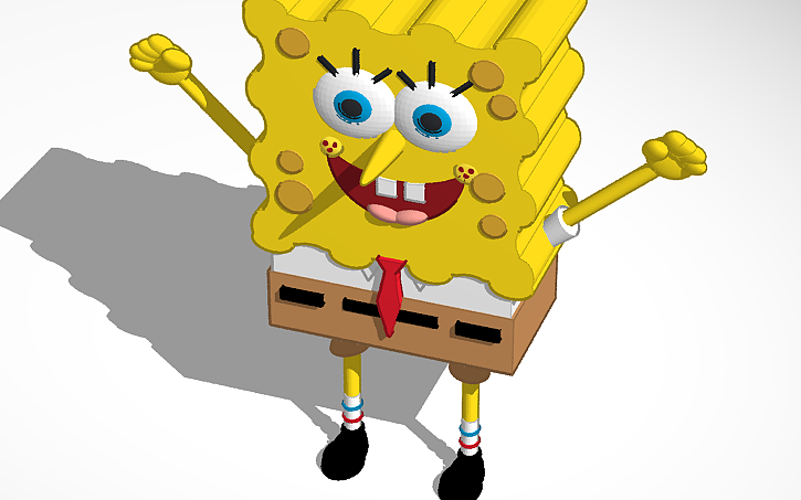 3D design SpongeBob - Tinkercad
