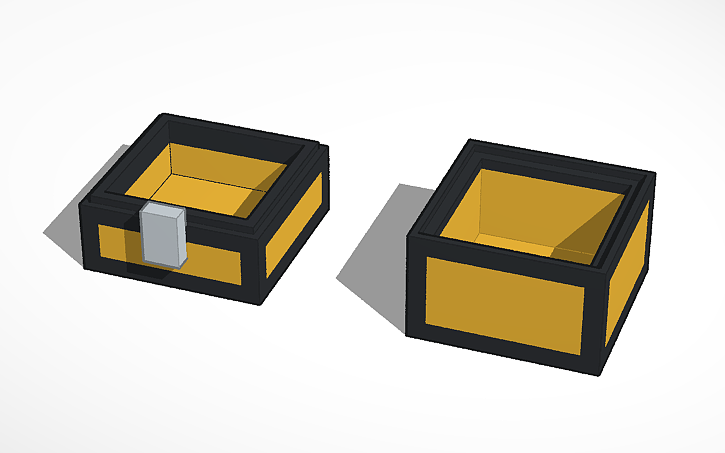 3D design minecraft chest - Tinkercad