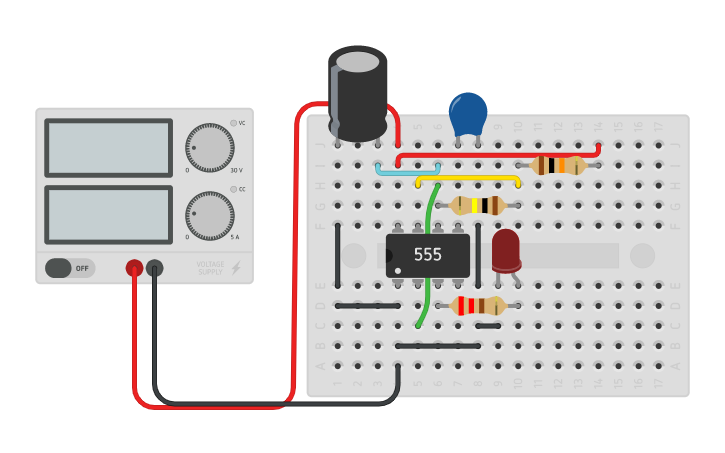 Circuit Design 555 Timer Clock Tinkercad