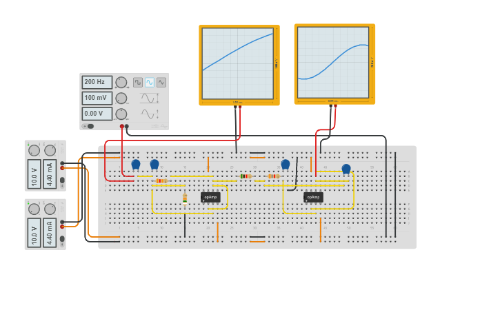 Circuit design FILTRO PASA BANDA - Tinkercad