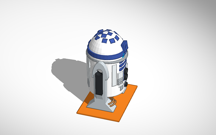 3D design R2-D2 - Tinkercad