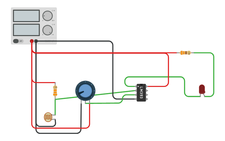 Circuit design Circuito LM393 - Tinkercad