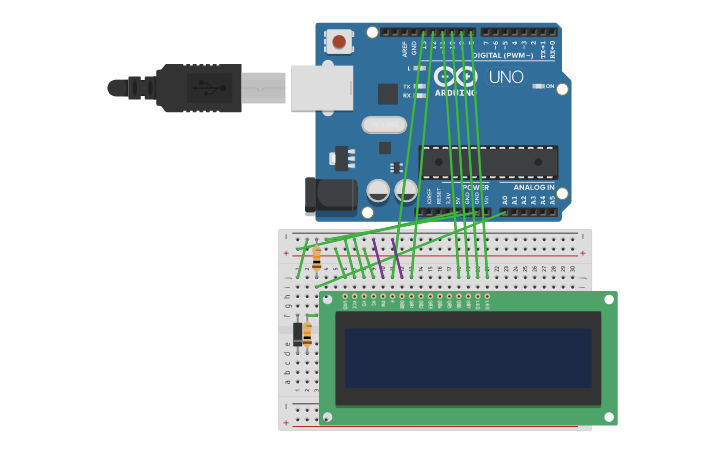 Circuit design Тестер батареек | Tinkercad