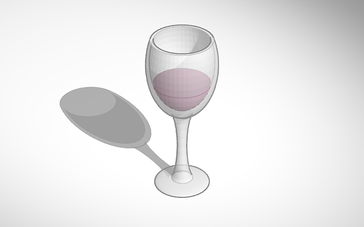 3D design WINE GLASS - Tinkercad