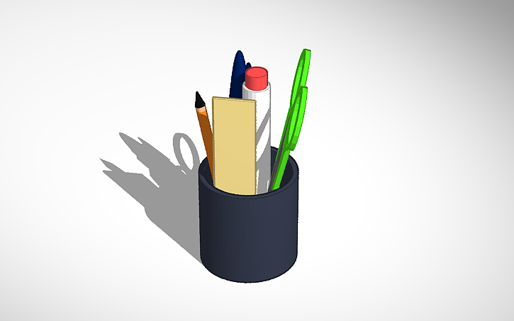 3D design Pen Stand - Tinkercad