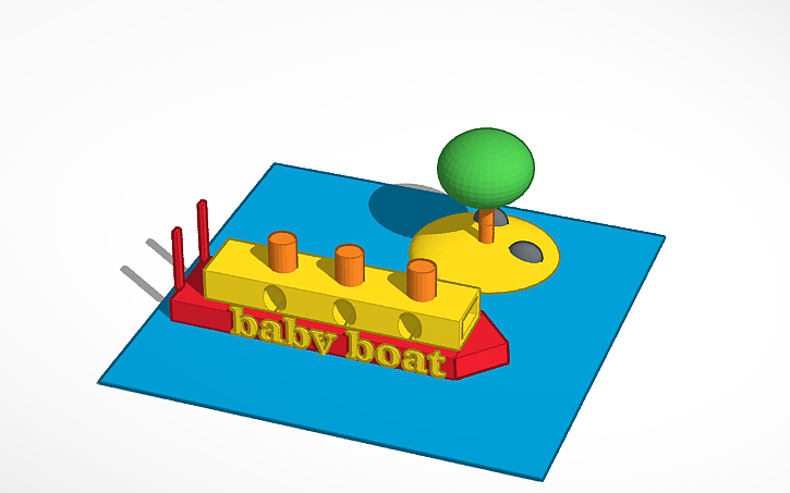 3D design baby boat | Tinkercad