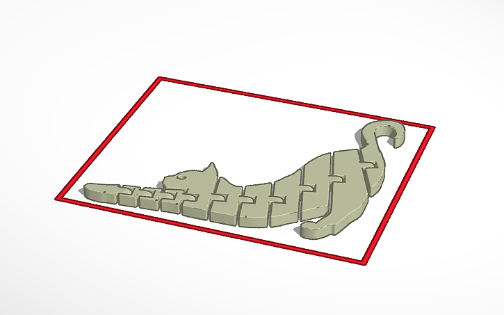 3D design Flexi Cat - Tinkercad
