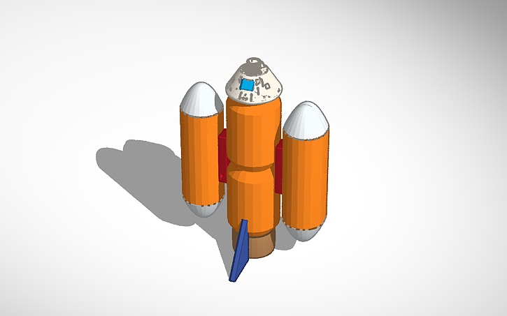 3D design rocket - Tinkercad