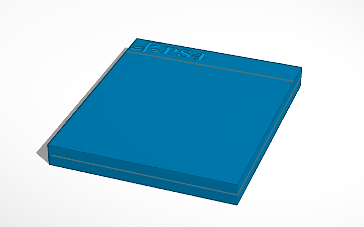 3D design PS4 Gamecase Template - Tinkercad
